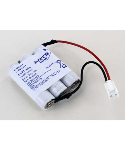 Battery 3.6V 800mAh 3VST AAL + connector - Vlad