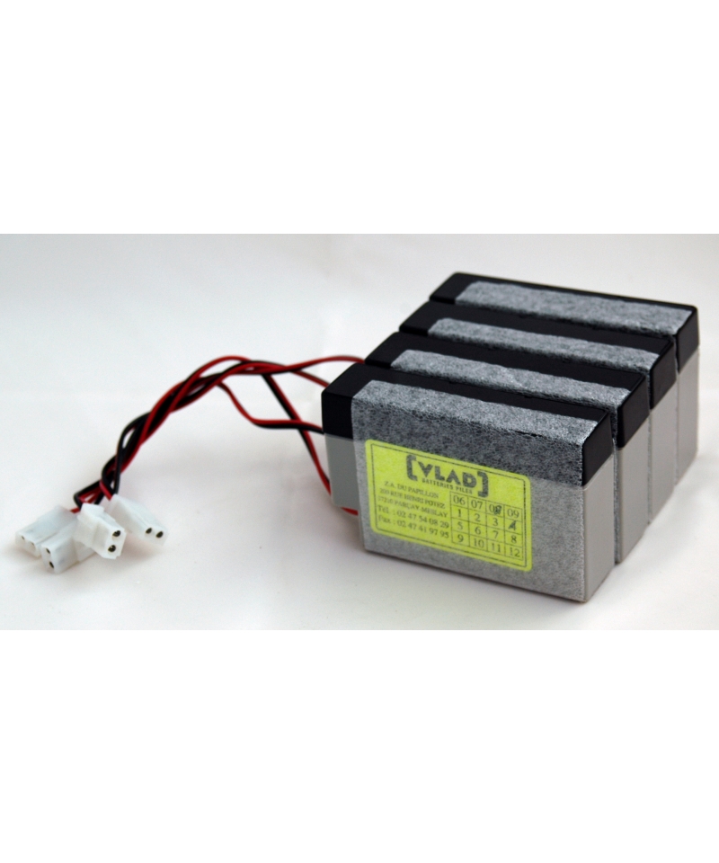 Battery 4x 12V 0,8Ah for ventilator T-Bird AVS2 (internal kit) SEBAC ...